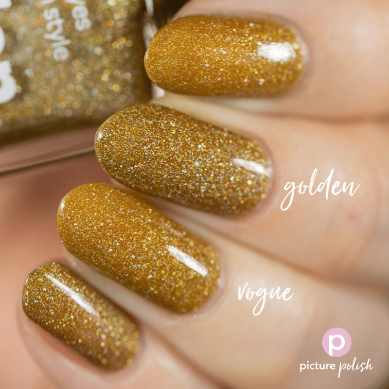 Golden Nail Polish, Gold Holographic Polish